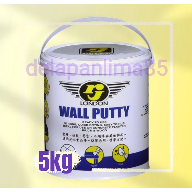 Jual Dempul Tembok Wall Putty Rj 5kg/dempul kayu/dempul gypsum/flamir ...
