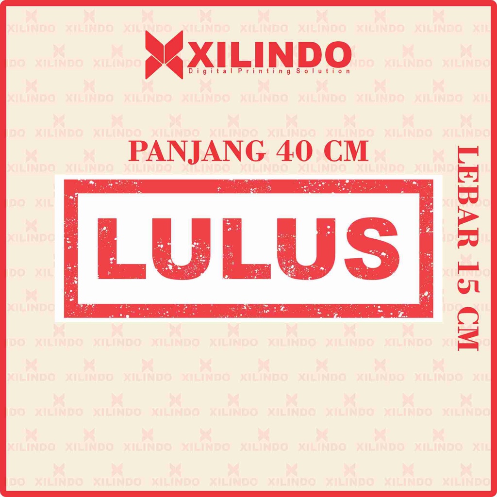 Jual STIKER STICKER LULUS TRANSPARAN UNTUK XBANNER WISUDA BANNER ...