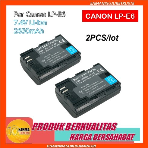 Jual Baterai Canon EOS R EOS 80D 70D 60D 7D 6D 5DS 5D Mark IV III II I LP-E6 Battery | Shopee ...