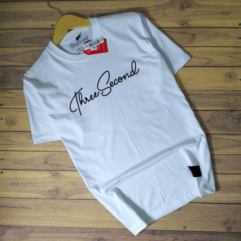 Jual KAOS 3SECOND PUTIH MOTIF SIMPEL BAJU THREE SECOND PREMIUM SIMPLE ...