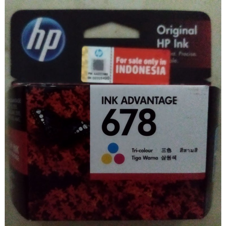 Jual HP TINTA 678 Tri Colour Original Ink Advantage Cartidge [CZ108AA ...