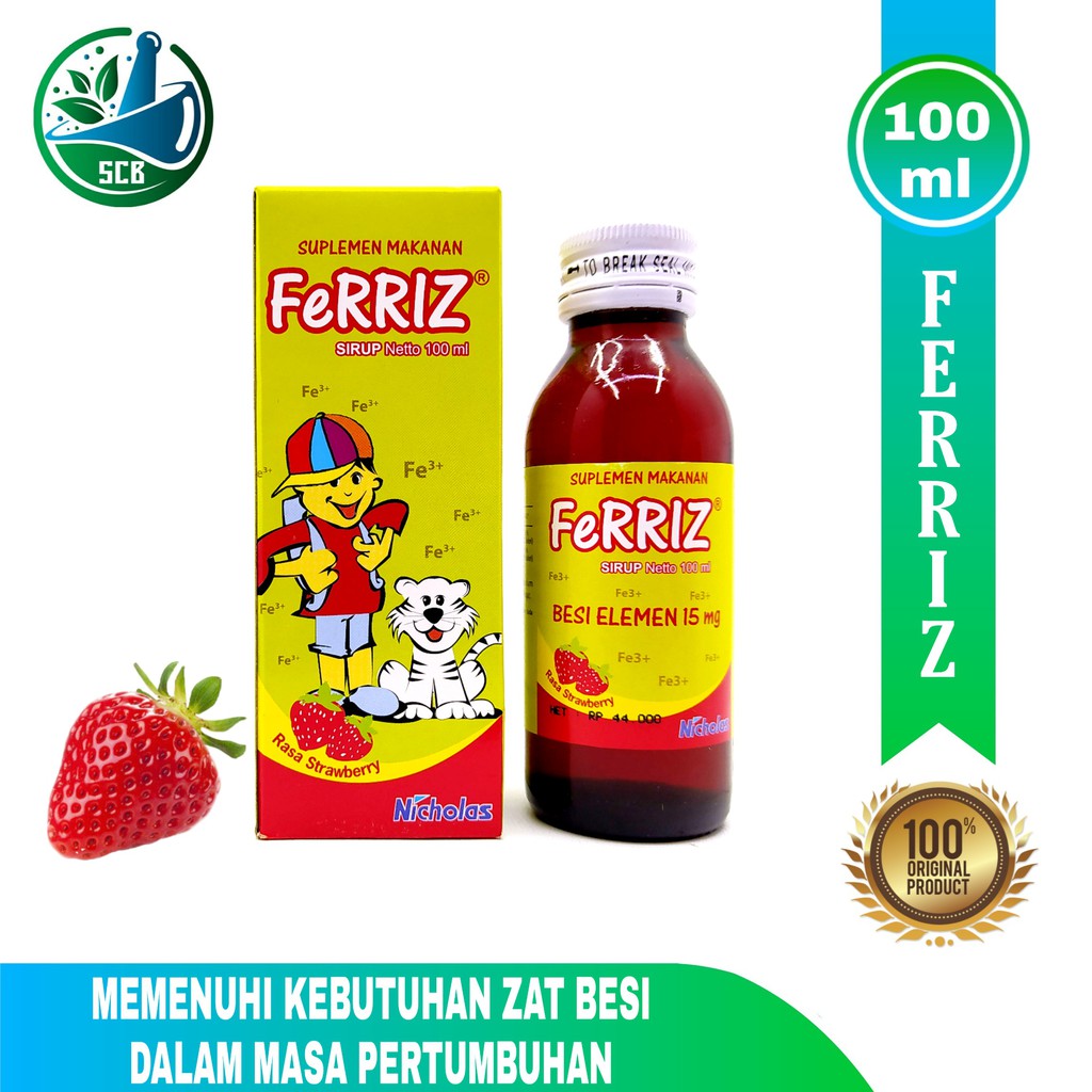 Jual Ferriz Sirup 100ML -Supelemen Makanan dan Suplemen Zat Besi Anak ...