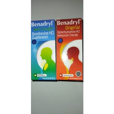 Jual Benadryl obat pereda batuk syrup 50ml botol Indonesia|Shopee Indonesia