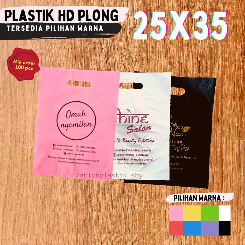 Jual 25x35 PLASTIK PLONG HD / HD POND (SABLON) | Shopee Indonesia