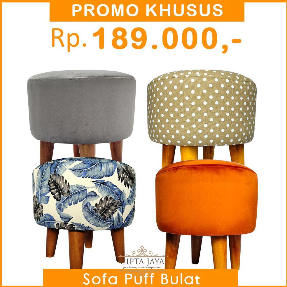 Jual Sofa Kecil / kursi Stool / Sofa Puff Bulat Murah Nyaman Empuk ...