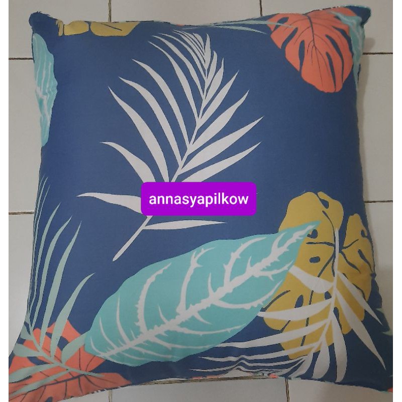 PAKET HEMAT BANTAL SANTAI KOTAK BESAR UK 70X70 +SARUNG 40x40 5 pcs + SR ...