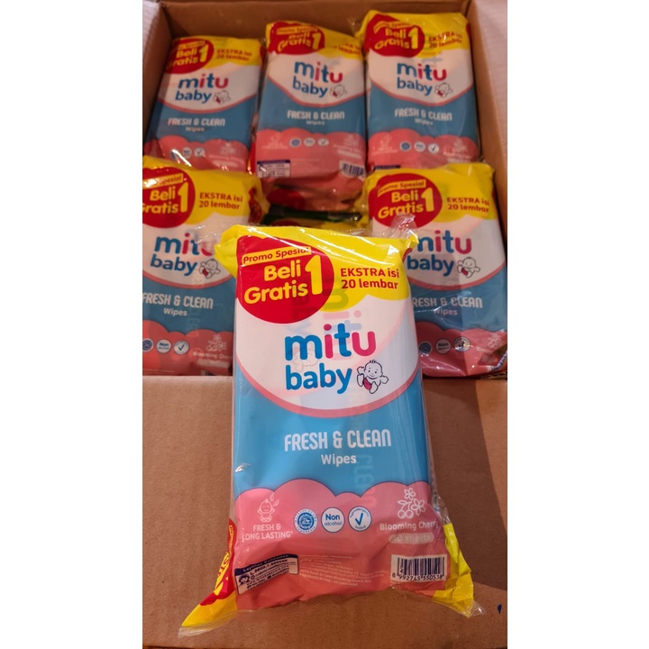 Jual MITU BABY FRESH & CLEAN WIPES / MITU BABY TISSUE BASAH BUY 1 GET 1 ...