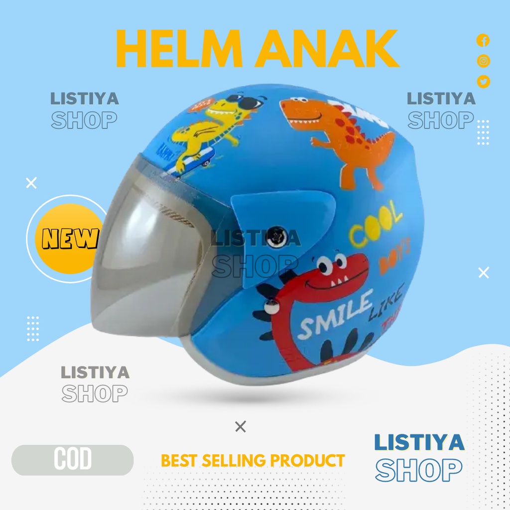 Jual Helm Motor Anak Usia 3 4 5 6 7 8 Tahun Perempuan laki laki SNI ...
