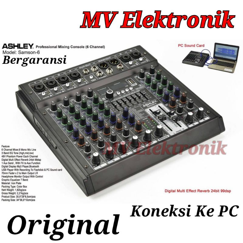 Jual Mixer Ashley Samson 6 Original Mixer Ashley 6 Channel Mixer Ashley Samson6 Mixer Channel ...