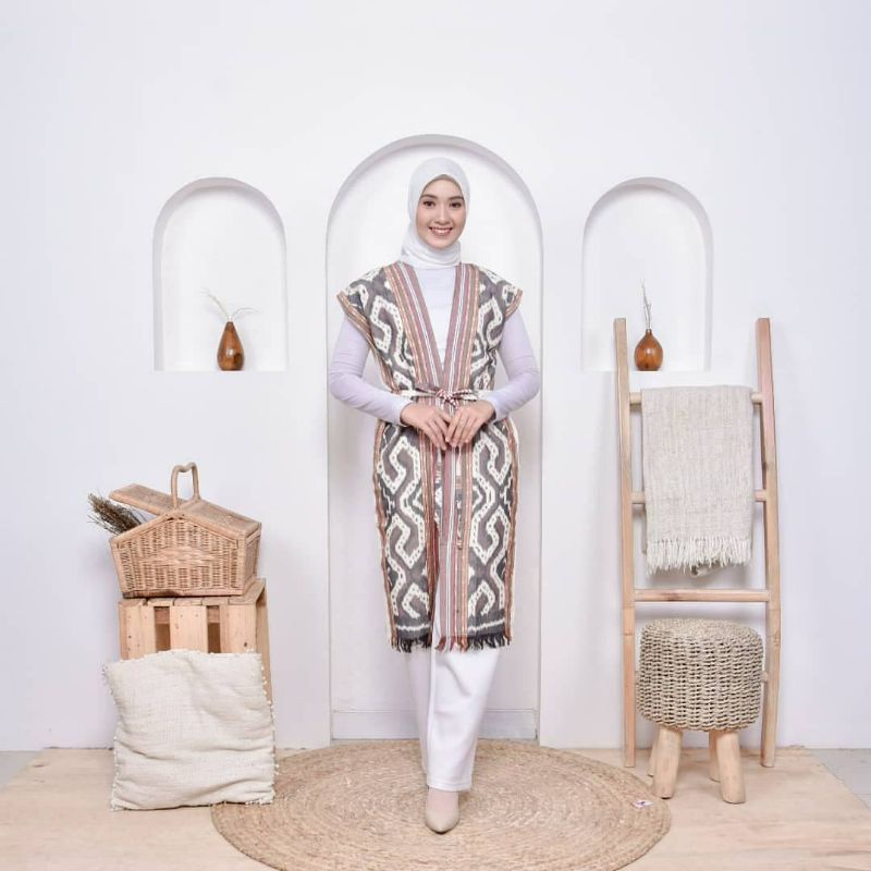 Jual outer wear tenun - outer tenun tunik - outer dress tenun tunik ...