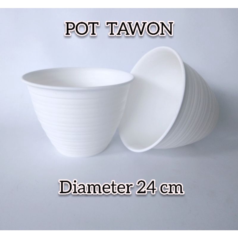 Jual Pot Bunga Plastik Tawon putih D24 / Pot Plsstik Asli Tawon Murah ...