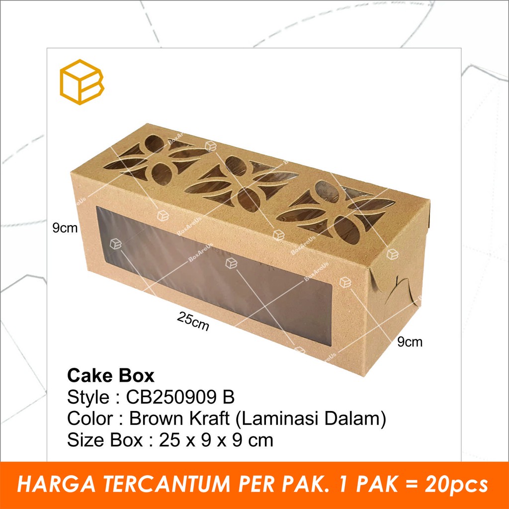 Jual Dus Bolu Gulung Roll Cake Box Box Kue Brownies Kukus | CB250909 ...