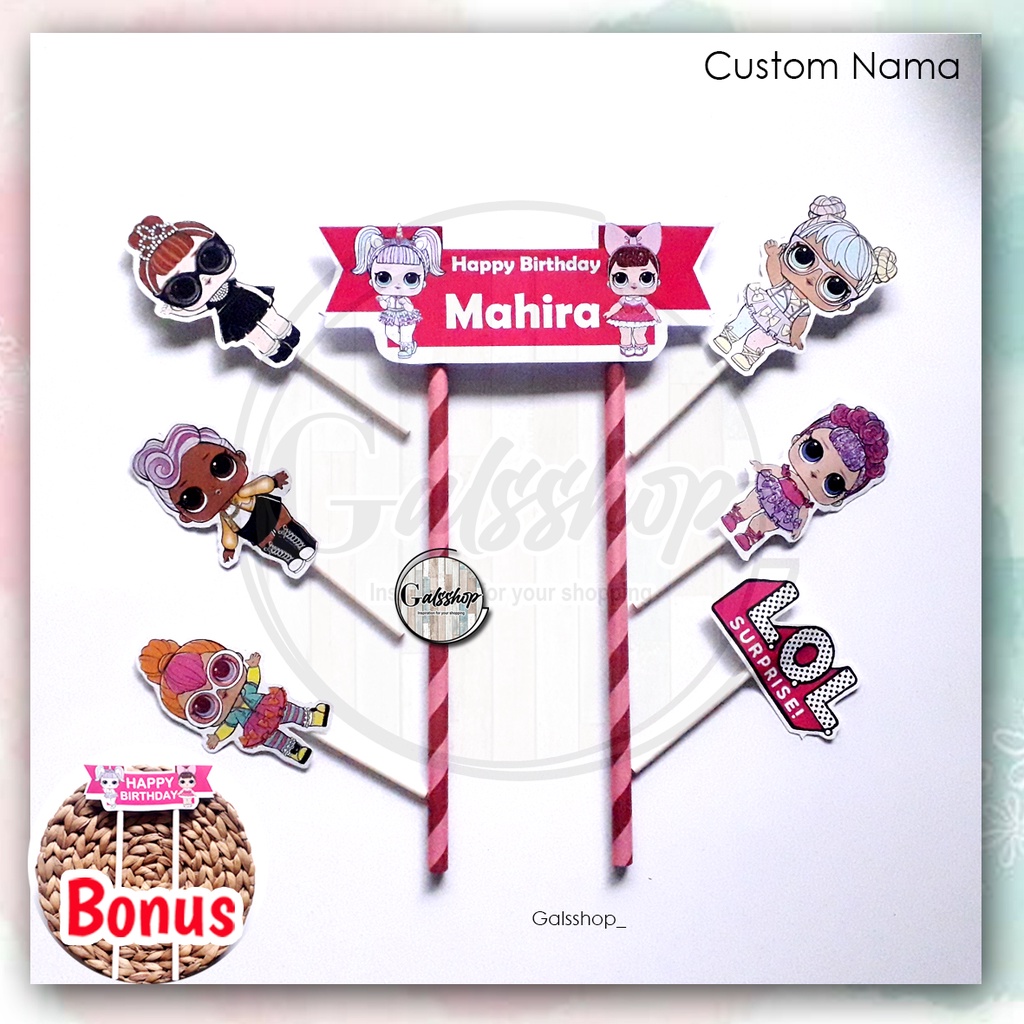 Jual Custom Nama/ Foto / Toppercake Karakter LOL 3 / Hiasan Lue / Cake ...