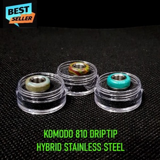 Jual Komodo Wide Stainless Steel Hybrid RESIN Driptip 810 Drip - Tip ...