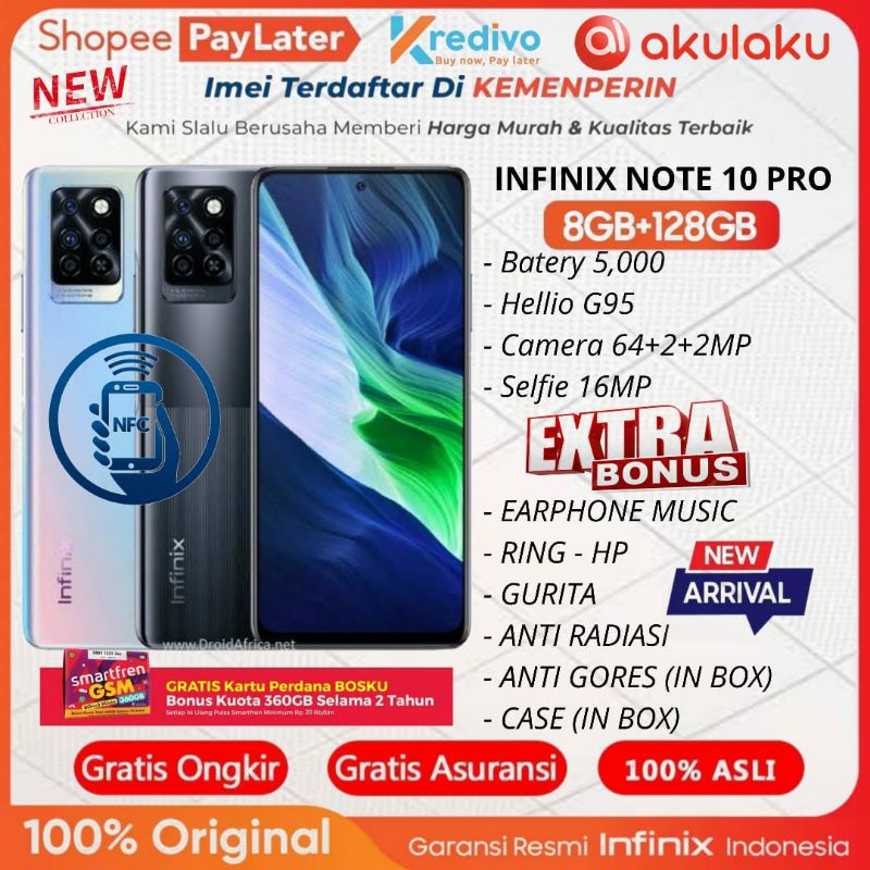Jual Infinix Note 10 Pro NFC Ram 8/128GB Rom 128GB 6/64 & 8/128 Garansi Resmi Infinix 1 Tahun ...