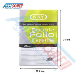 Jual Kertas Double Folio Garis Kiky [1 Pack/100 Lembar] / Kertas Polio ...