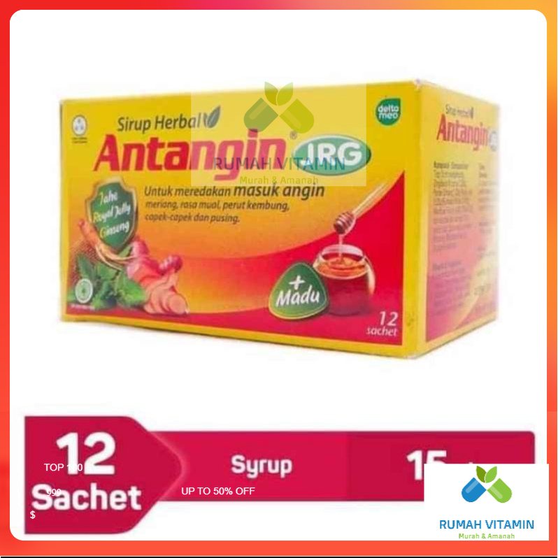Jual Antangin JRG Cair isi 12 Sachet RUMAH VITAMIN | Shopee Indonesia