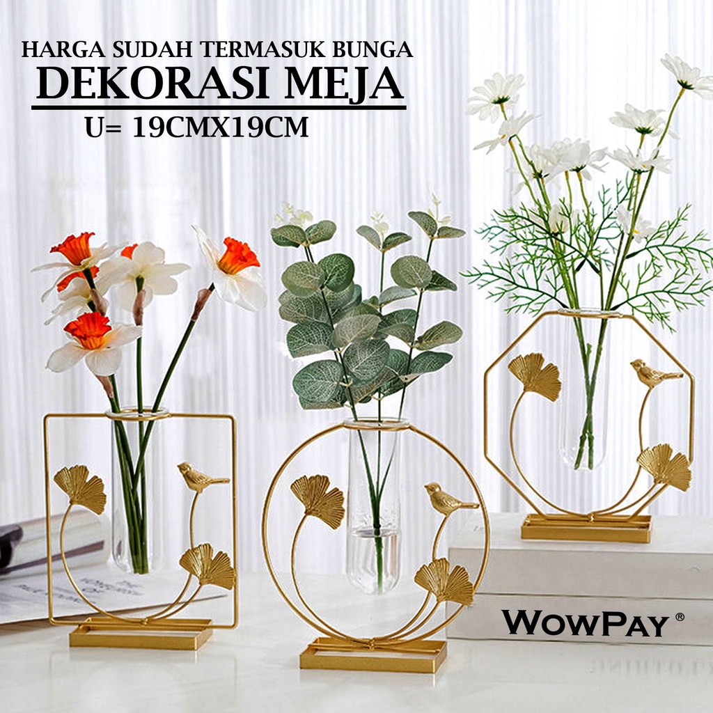 Jual Ornamen Aesthetic Vas Bunga Palsu Meja Kantor Ginkgo Biloba Vase Decoration Living Room ...