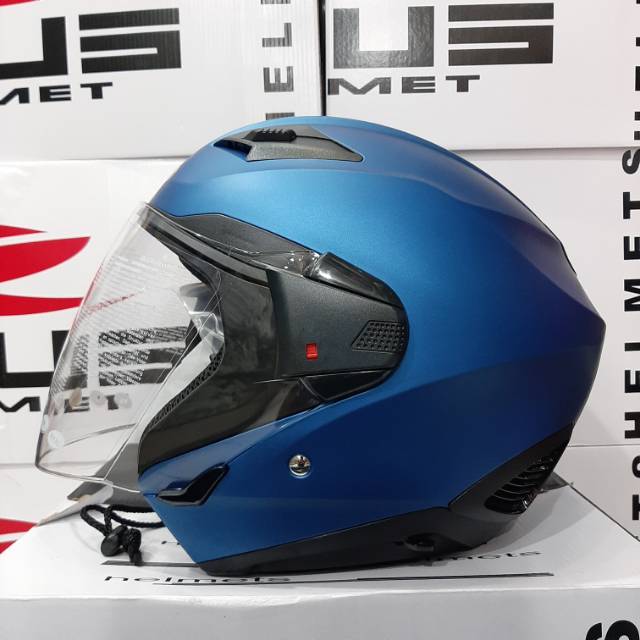Jual HELM ZEUS 611 POLOS MATT BLUE / ZEUS 611 BLUE DOFF ORIGINAL ...