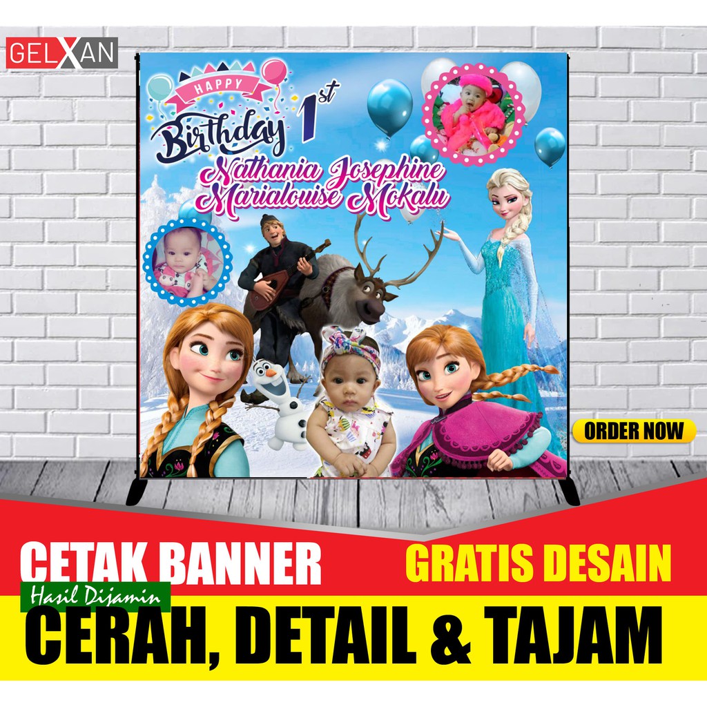 Jual Backdrop Ultah/ Background Wallpapper/ Banner Ulang Tahun Tema ...