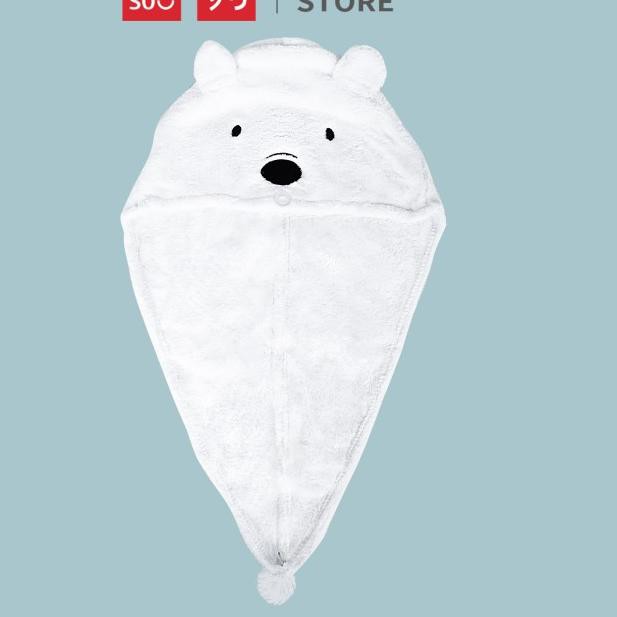 Jual Miniso Official We Bare Bears-Hair drying Towel - Ice Bear ...