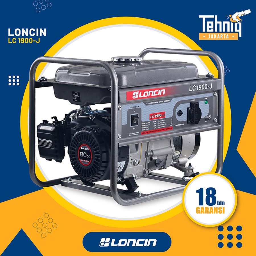 Jual Generator Genset Listrik LONCIN LC 1900-J Practical Series 1000 ...