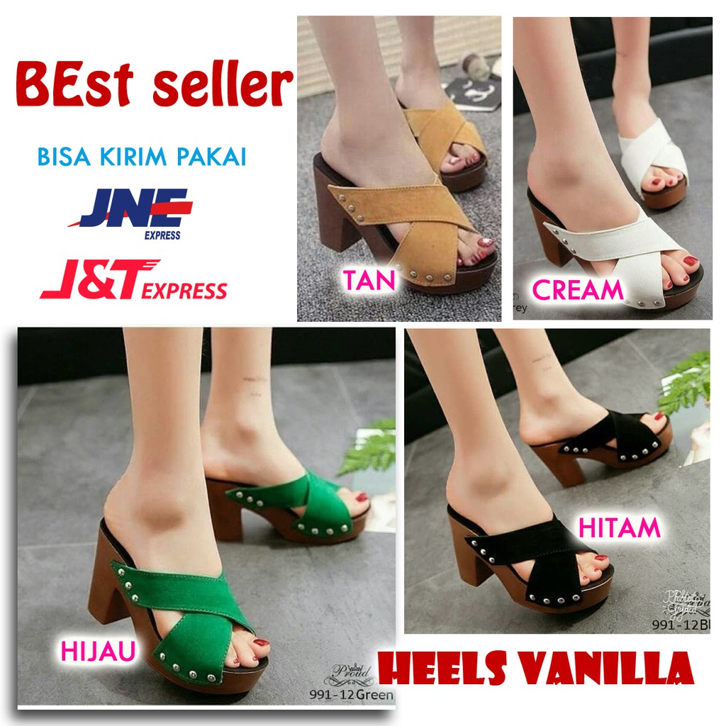 Jual HEELS TAHU KOKOP WANITA JH100 SEMIKULIT MODEL KEKINIAN VARIASI ...