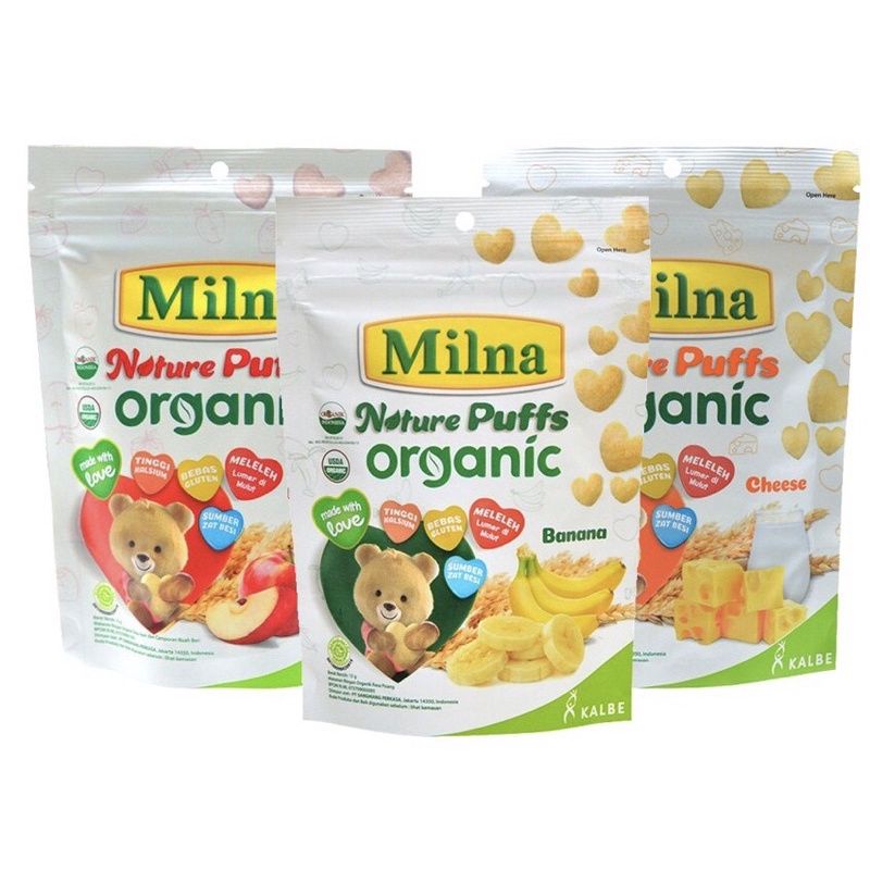 Jual MILNA Puffs Organic / Milna nature puffs organik camilan bayi ...