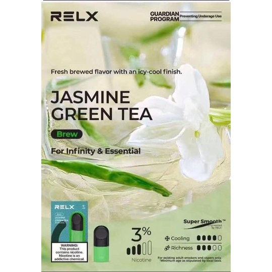 Jual RELX INFINITY PODS RASA GREENTEA/JASMINE isi 2pc | Shopee Indonesia