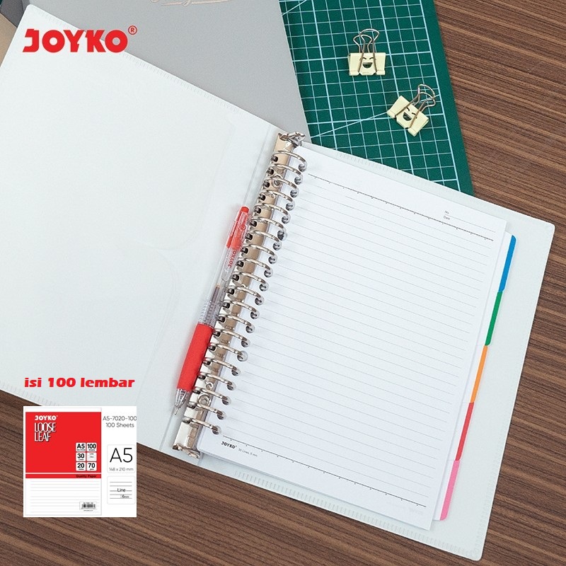 Jual Kertas Binder Isi File Sekolah Kuliah Loose Leaf A5 Isi 100 Lembar ...