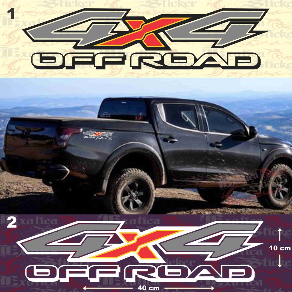 Jual stiker 4x4 OFF ROAD 4WD sticker cutting 4 Indonesia|Shopee Indonesia