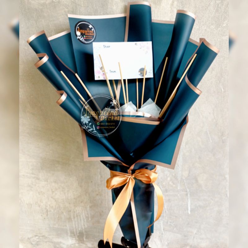 Jual Buket kosong warna Navy bisa untuk 5-10 slot uang atau snack/rokok ...