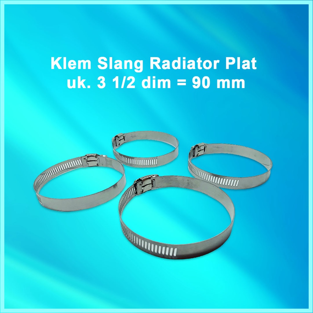 Jual STAINLESS Klem Selang Plat Hose Clamp Besi ukuran 90 mm = 3 1/2 ...