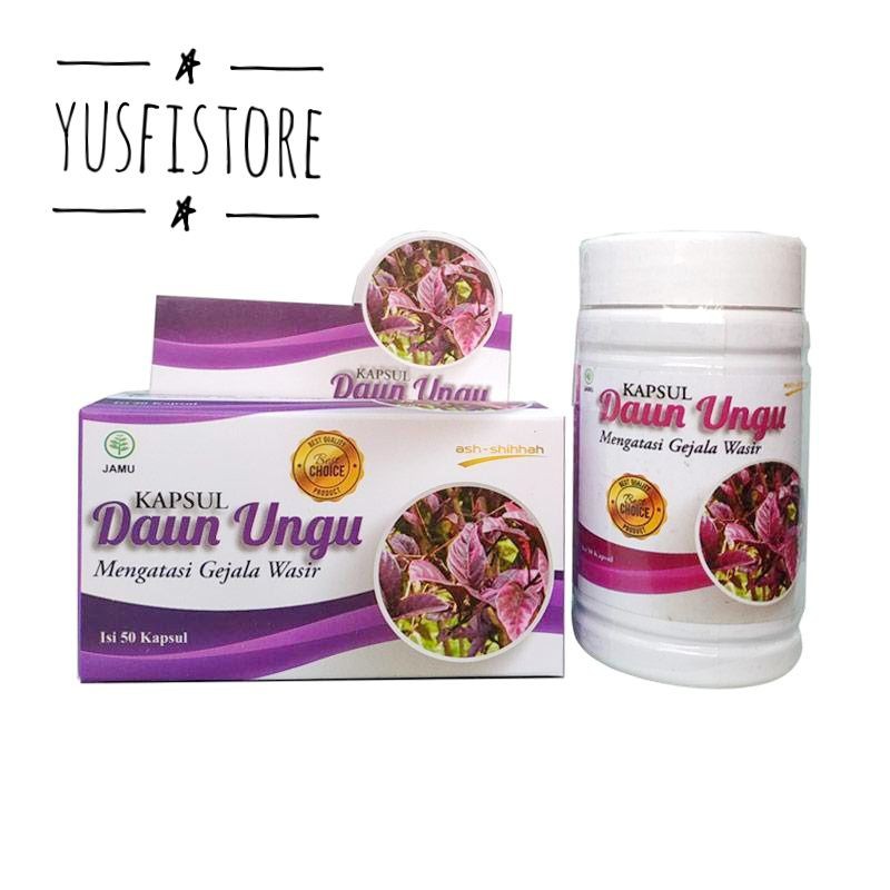 Jual Daun Ungu Kapsul Ash Shihah 50 Kapsul Obat Ambien Obat Wasir | Shopee Indonesia
