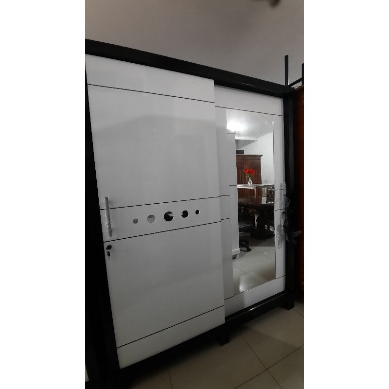 Jual Lemari pakaian bloktik 2 pt jumbo dan 3 pt minimalis kaca SLIDING ...