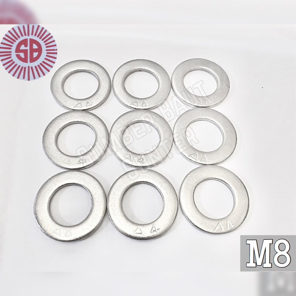 Jual M8 Ring Plat Stainless Steel 304 SS304 WP Washer Plate 8mm ...