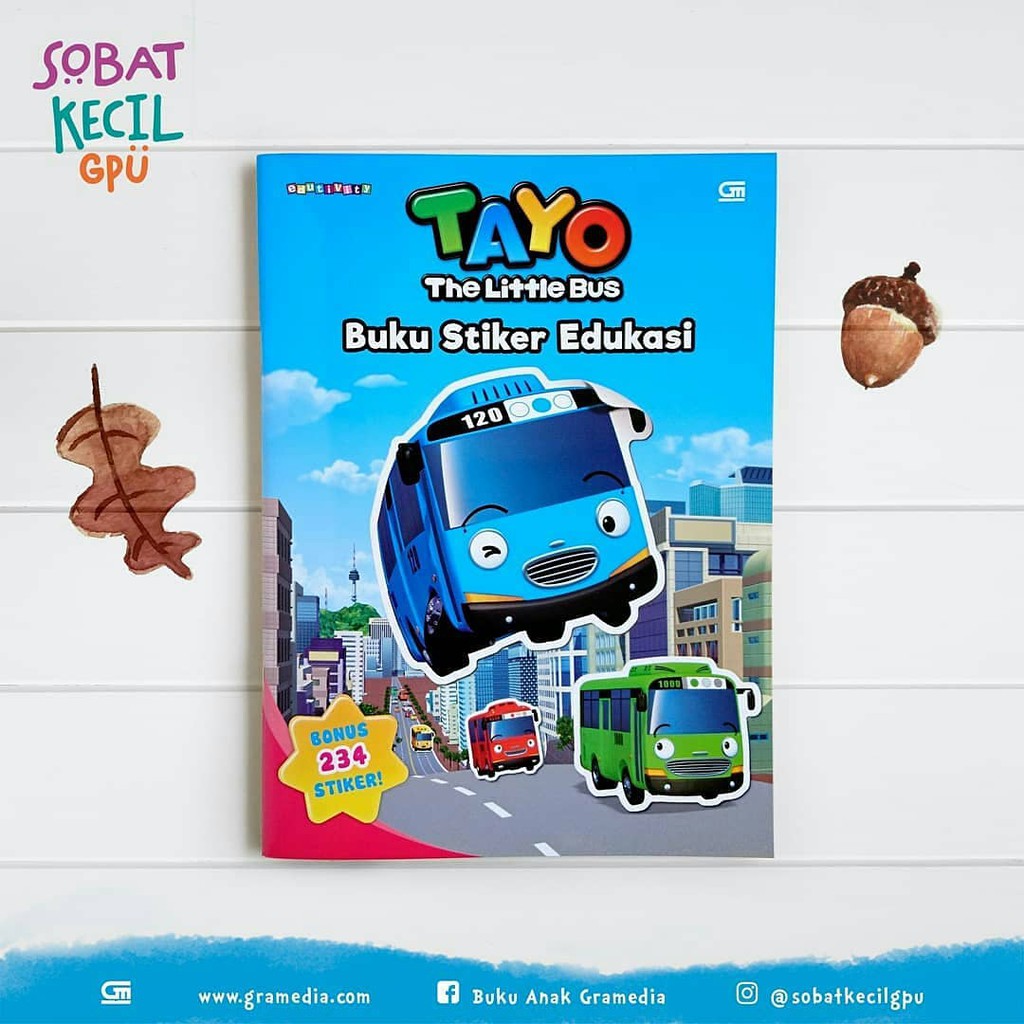 Jual Buku, Tayo The Little Bus: Buku Stiker Edukasi Indonesia|Shopee ...