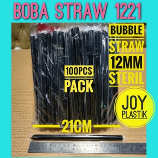 Jual Sedotan boba straw bubble 12mm steril 1221 Hitam | Shopee Indonesia