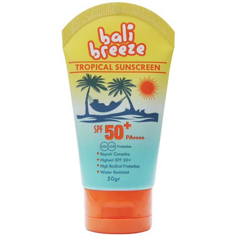 Jual SUNBLOCK BADAN SPF 50++ BALI BREEZE 50gr UNTUK BERJEMUR DI PANTAI ...