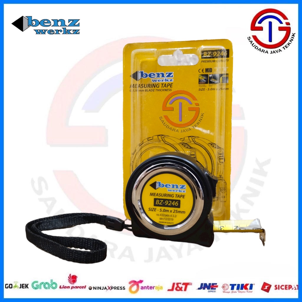 Jual Meteran Rol / Measuring Tap BENZ 5m x 19mm BZ 9245/ 5m x 25 mm BZ 9246 | Shopee Indonesia