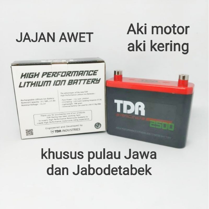 Jual aki kering - aki motor - accu tdr lithium - aki TDR lithium ...