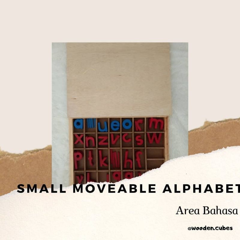 Jual Montessori SMA/ small moveable alphabet/ huruf kayu kecil | Shopee ...