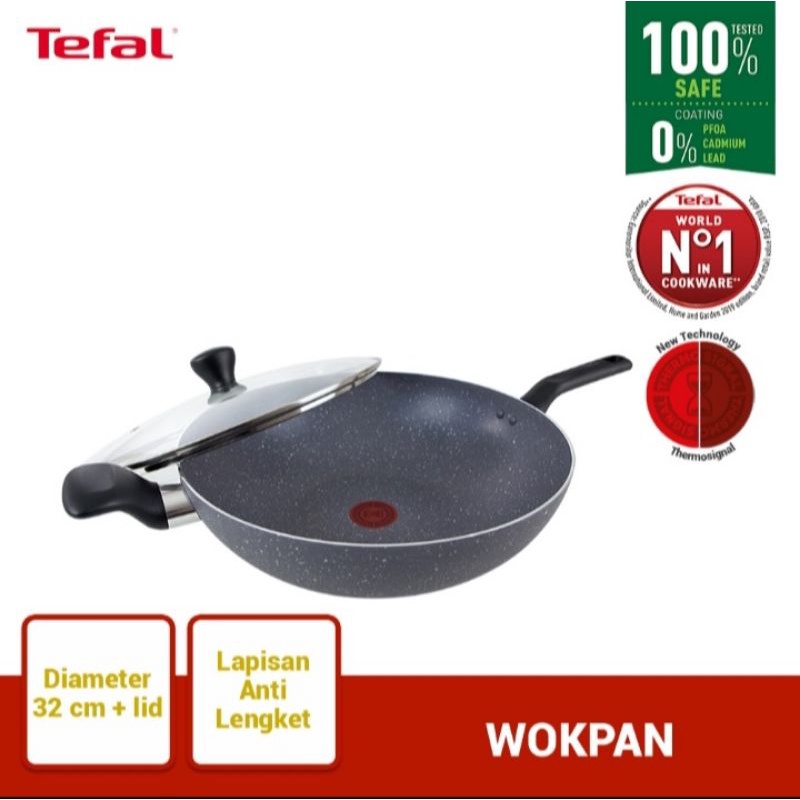 Jual TEFAL NATURA WOKPAN 32CM +LID / PANCI / TEFLON UNTUK KOMPOR INDUKSI | Shopee Indonesia