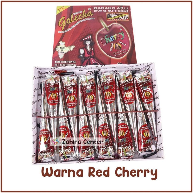 Jual Heena Henna Hena Halal Golecha Neha Red Cherry BPOM Muslimah Akad ...