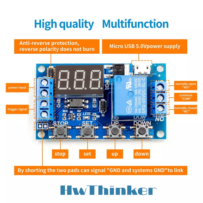 Jual TDR Module Time Delay Relay C90A 6-30V DC Switch Trigger Time ...