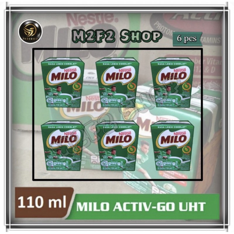 Jual Susu Milo Kotak Cokelat ACTIVE GO UHT - 110 ml (Kemasan 6 Pcs) | Shopee Indonesia