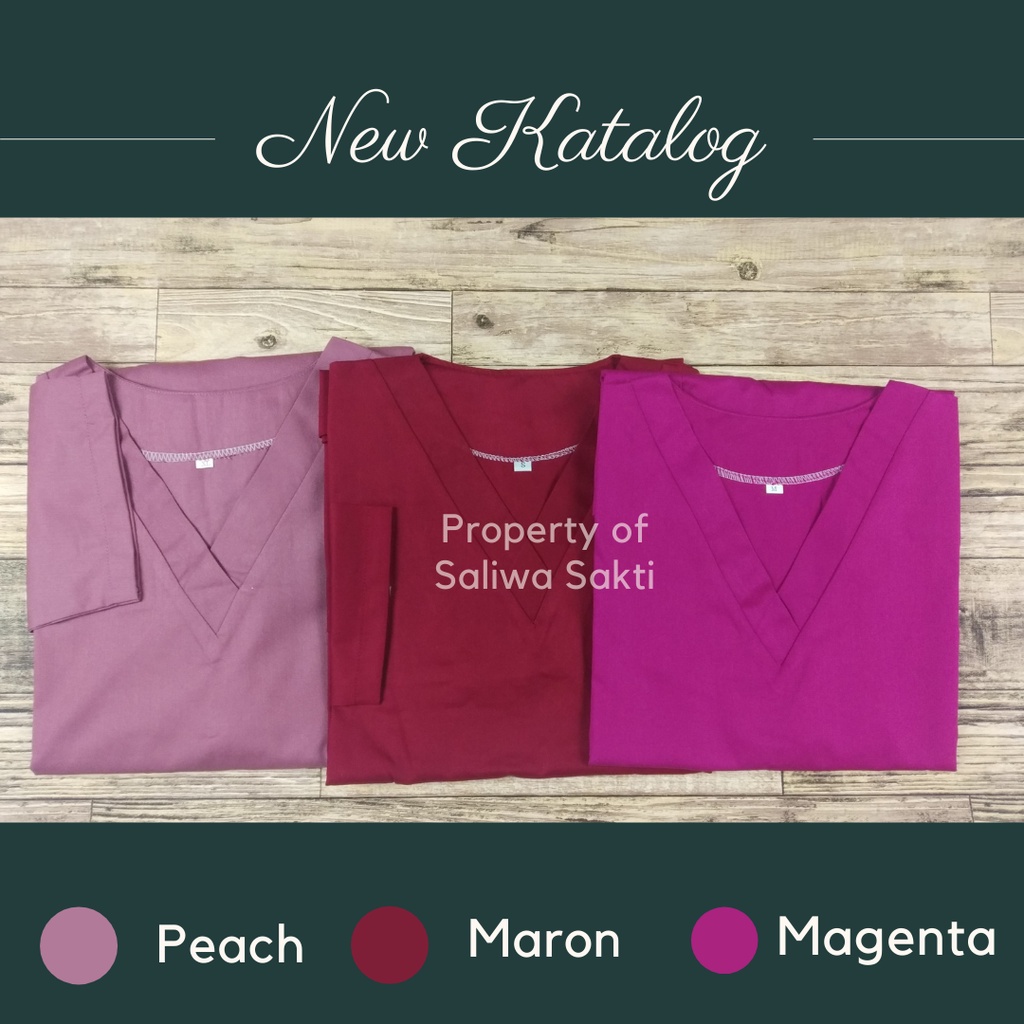 Jual Baju Ok Medis | Warna Peach | Warna Merah Maroon | Warna Pink ...