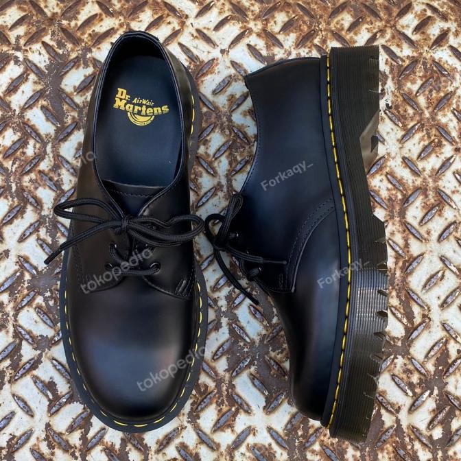 Jual Dr Martens 1461 BEX Black Smooth 3 Eye Docmart | Shopee Indonesia