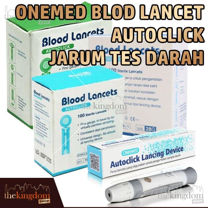 Jual Onemed Blood Lancet Autoclick 26G 28G Refil Jarum Test Ambil Tes ...