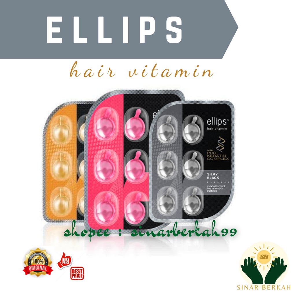 Jual Ellips Vitamin Rambut Pro Keratin Complex Isi 6 x 1 ML All Varian ...